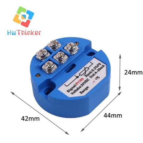 jual temperature transmitter 4 20ma input rtd pt100 3 wire dc 24v 0