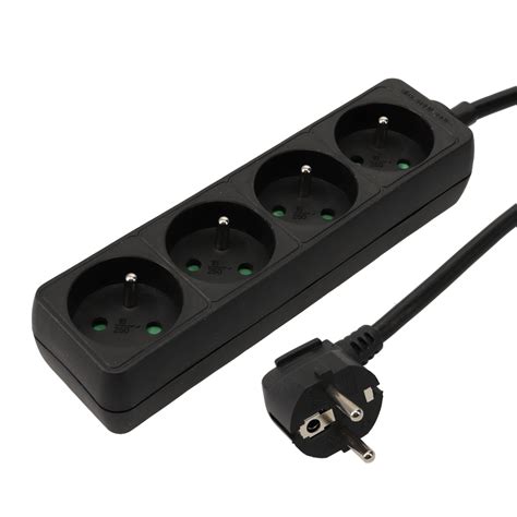 Multi Socket Eu Power Strip 4 Sockets With Earth