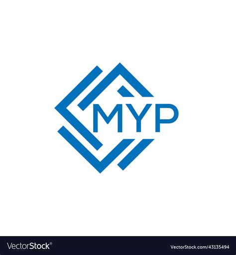 Myp Letter Logo Design On White Background Vector Image