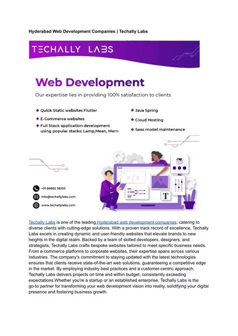 Ppt Hyderabad Web Development Companies Techally Labs Powerpoint