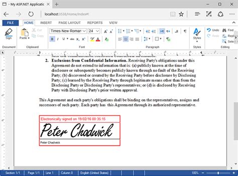 mvc adding an electronic signature to documents in web textcontrol