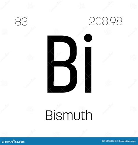 Bismuth As Element 83 Of The Periodic Table 3d Illustration On Orange Background Cartoondealer