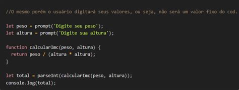Projeto Calculando IMC Lógica de programação explore funções e listas Programação