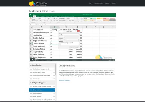 Onlinekursus Automatisering Af Dit Excel Arbejde Med Makroer