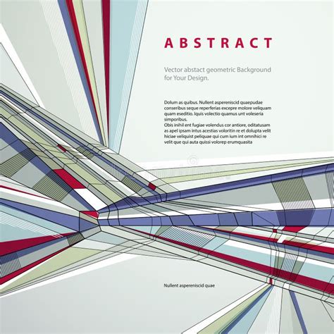 Vector Abstract Geometric Background Techno Style Illustration Stock