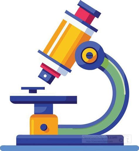 Clipart Microscope Realistic Microscope With Magnified Specimen Image