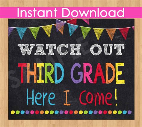 First Day Of 3rd Grade Sign