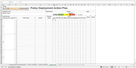 Policy Deployment Matrix Excel Template Portal Tutorials