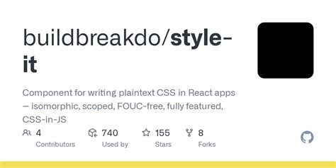github buildbreakdo style it component for writing plaintext css in