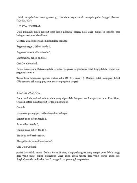 Penjelasan Lengkap Tipe Data Statistik Pdf