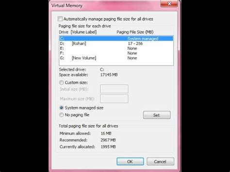How To Enable Virtual Memory In Windows And Boost Your Computer YouTube