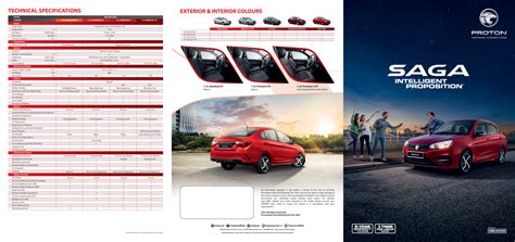 Proton Saga Brochure 2023 Exterior And Interior Colours 1 Standard At