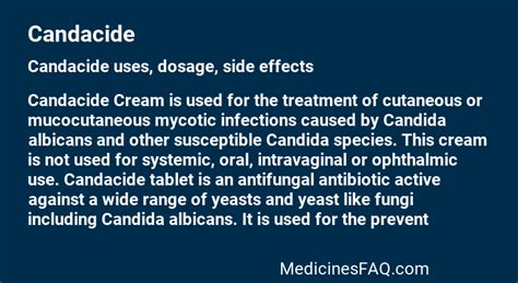 Candacide Uses Dosage Side Effects Food Interaction And Faq