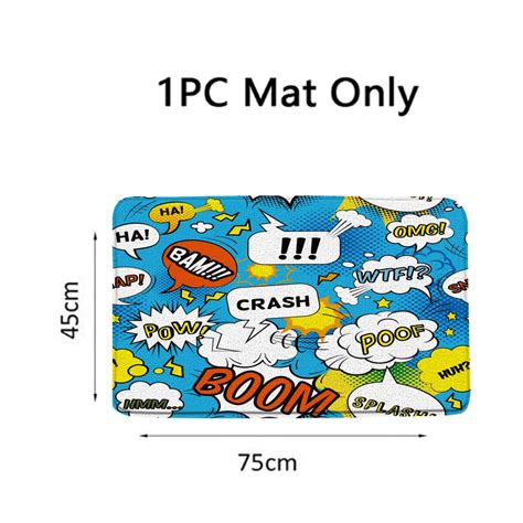 3d Printing Pop Art Bubble Cartoon Shower Curtain Set Character Floor