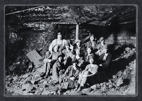 Human History Uncovered Female And Male Coal Workers Posing Before A