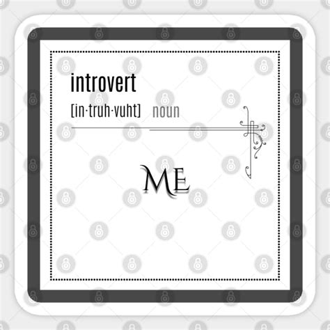 the definition of introversion introvert sticker teepublic
