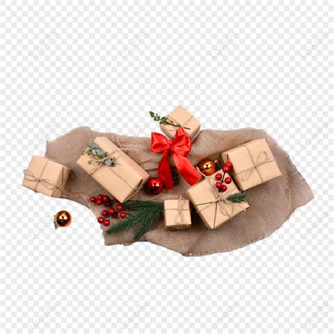 크리스마스 선물 상자가 내려다 보이는 소나무 바늘 일러스트 상자 일러스트 선물 상자 일러스트 Png 일러스트 무료 다운로드 Lovepik