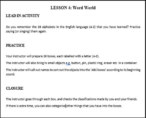Snapshot Of Lesson 4 Download Scientific Diagram