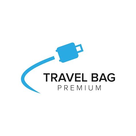 여행 가방 로고 프리미엄 벡터