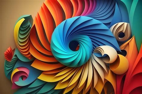 Premium Ai Image 3d Abstract Colorful Background Generative Ai