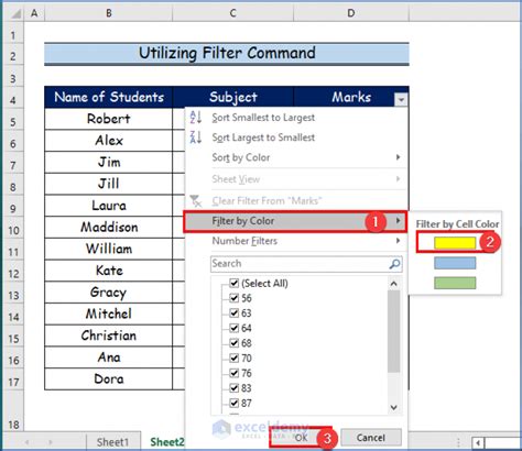 How To Filter By Cell Color In Excel 2 Easy Ways Exceldemy