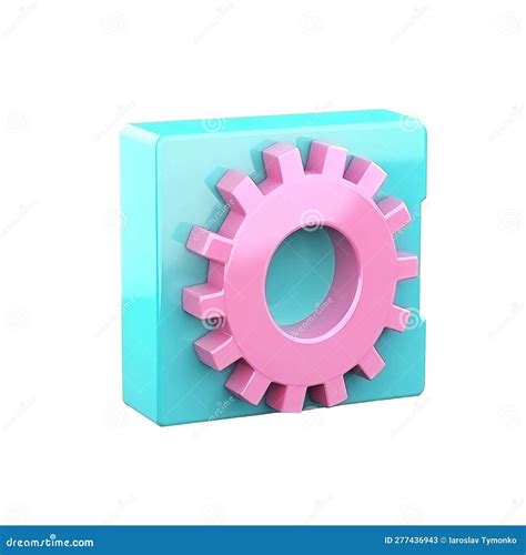 3d Icon Cute Cogwheel Gear Setting Symbol Repair Optimizing Workflow Concept Cartoon Minimal