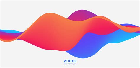 음파 시각화 3d 컬러풀 한 단단한 파형 음성 샘플 패턴 0명에 대한 스톡 벡터 아트 및 기타 이미지 0명 3차원 형태