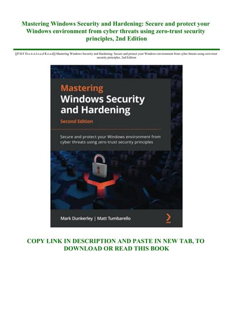 [[p D F D O W N L O A D R E A D]] Mastering Windows Security And Hardening Secure And Protect