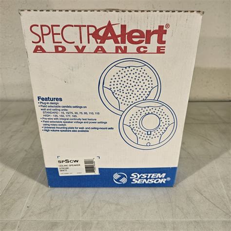 System Sensor Spectralert Spscw Ceiling Speaker Strobe Wh Fire Alarm H Lab Liquidators Store