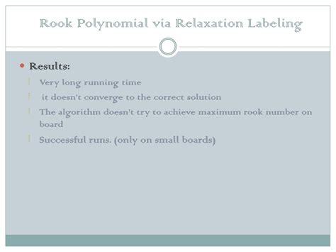 Ppt Rook Polynomial Relaxation Labeling Powerpoint Presentation Free