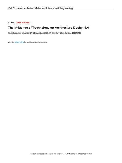 the influence of technology on architecture design pdf 3 d computer