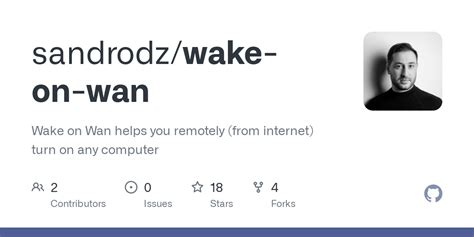 Github Sandrodz Wake On Wan Wake On Wan Helps You Remotely From Internet Turn On Any Computer