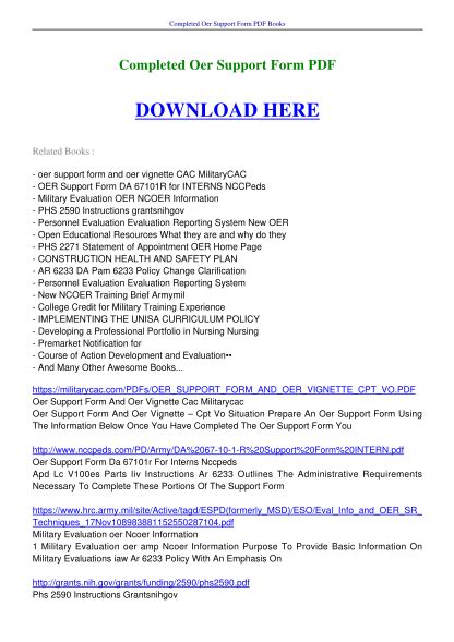 Oer Support Form Printable Printable Forms Free Online