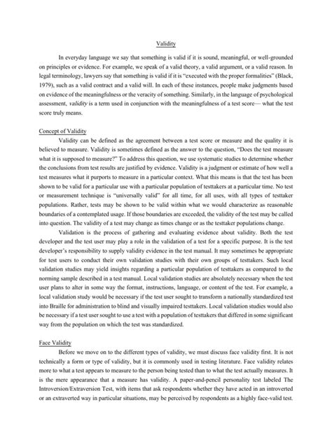 lesson 5 1 validity pdf validity statistics factor analysis
