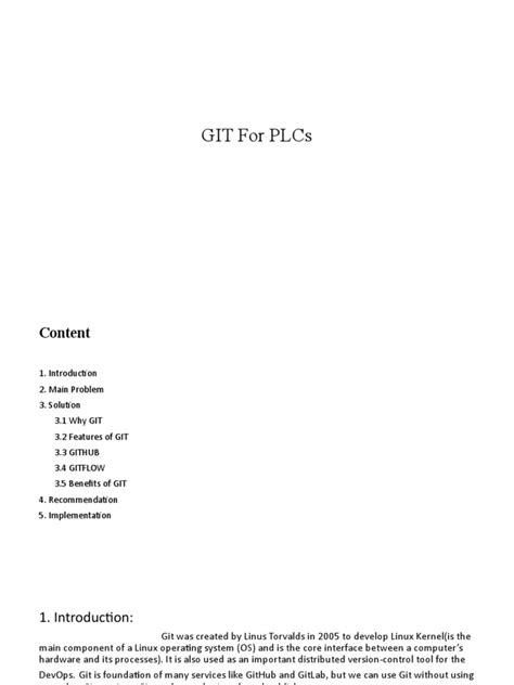 Git For Plcs Pdf Software Repository Operating System