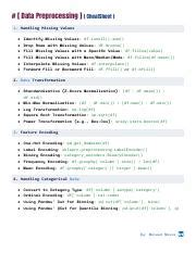 Data Preprocessing Techniques Missing Values Transformation Course Hero