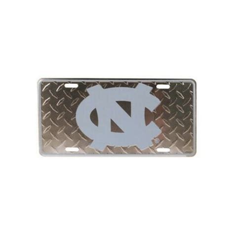 License Plate Tag Diamond Cut University North Carolina Tarheels