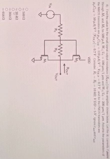 4 Find The Value For The Small Signal Output StudyX