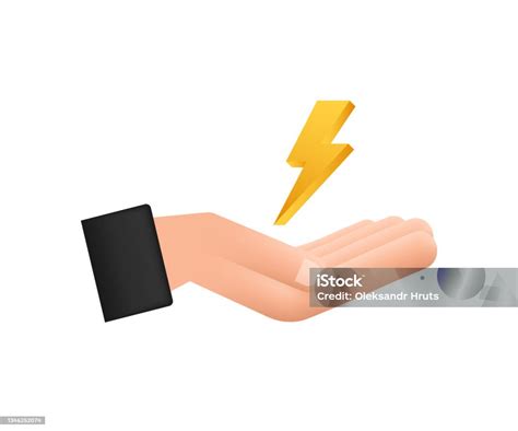 손에 번개 볼트 썬더 볼트 조명 스트라이크 전문 지식 벡터 그림입니다 개념에 대한 스톡 벡터 아트 및 기타 이미지 개념 개체 그룹 검은색 Istock
