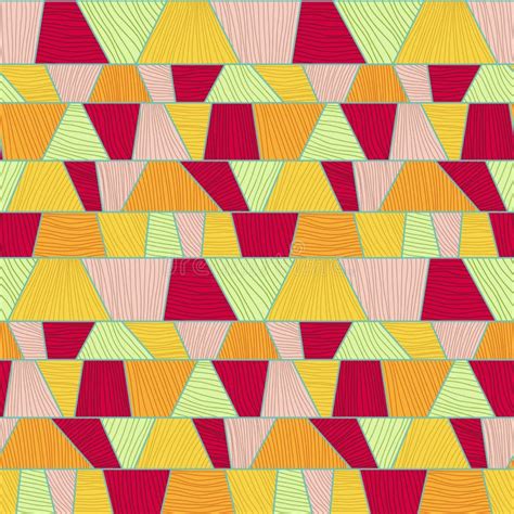 Abstract Mosaic Pattern With Triangles Seamless Vector Stock Vector Illustration Of
