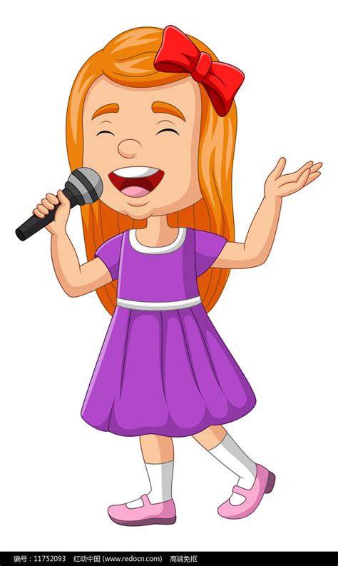 拿着话筒唱歌的女孩图片下载 红动中国