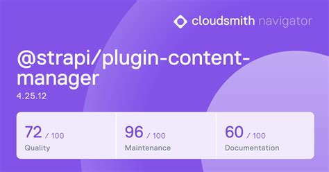 Strapiplugin Content Manager 42512 Npm Package Quality Cloudsmith Navigator