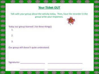 EXIT Slip Formative Assessment By Mrs Schlachter TPT