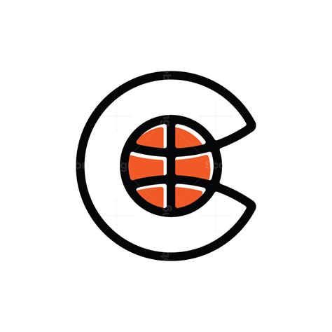 Letter C Basket Ball Logo Lettering Letter C All The Colors