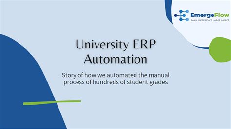 University Erp Automation Case Study Emergeflow Technologies