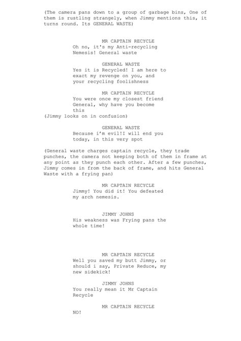 Mr Captain Recycle Script Pdf Environmental Services Industry Industries