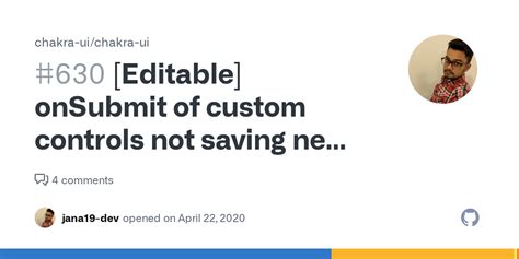 Editable Onsubmit Of Custom Controls Not Saving New Value Issue Chakra Ui Chakra Ui