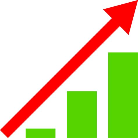 Arrow Graph Growing Uptrend Financial Business Statistics 28653497 Png
