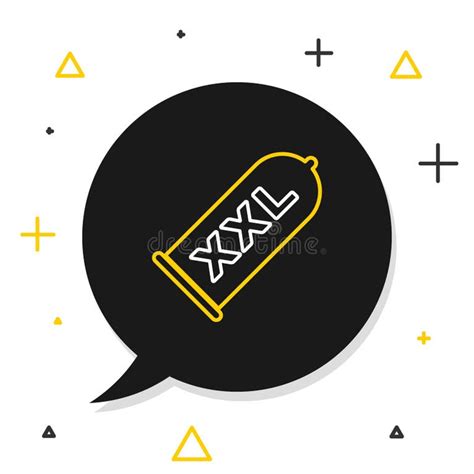 Line Condom Safe Sex Icon Geïsoleerd Op Witte Achtergrond Symbool Voor