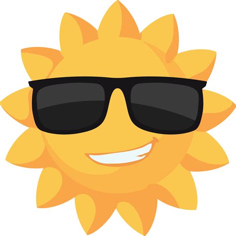 Sun With Sunglasses Clipart 49576186 Png
